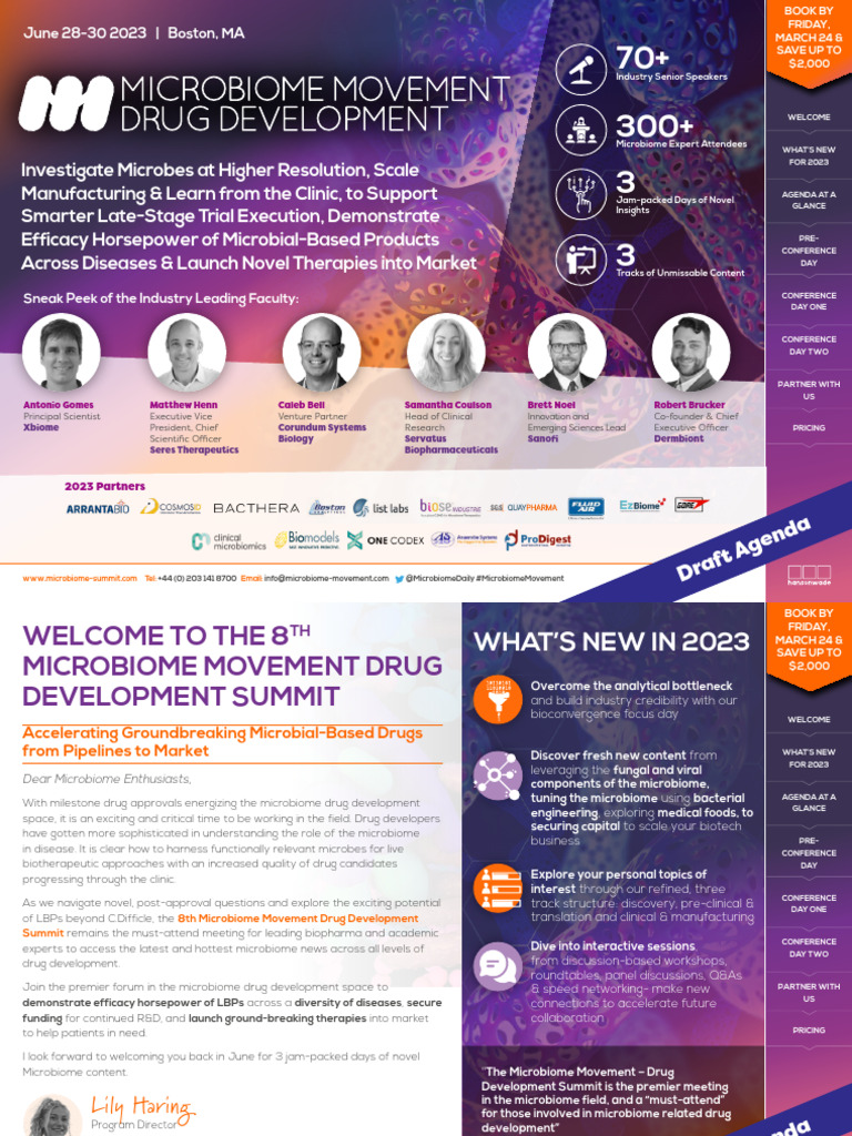 Microbiome Drug Development Summit 2023 | PDF