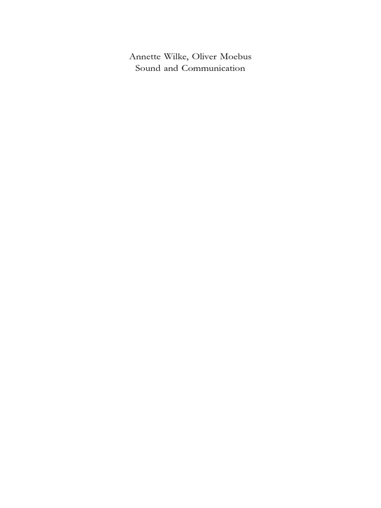 Sound and Communication An Aesthetic Cultural History of Sanskrit ...