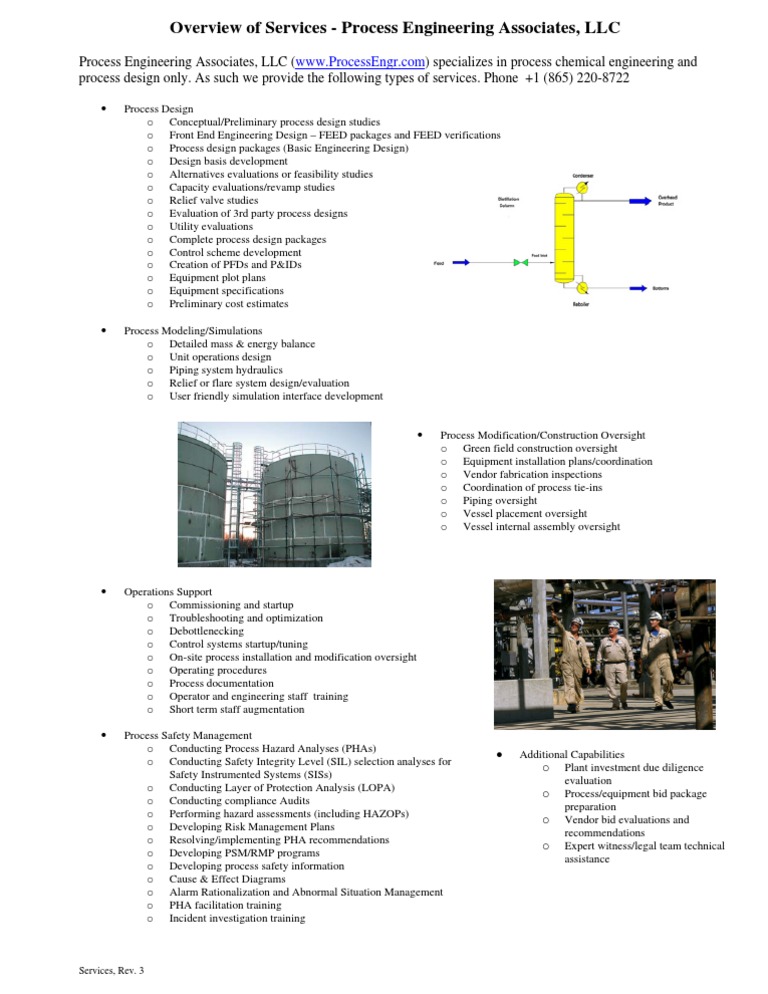 Process Engineering Services Guide | PDF | Technology & Engineering