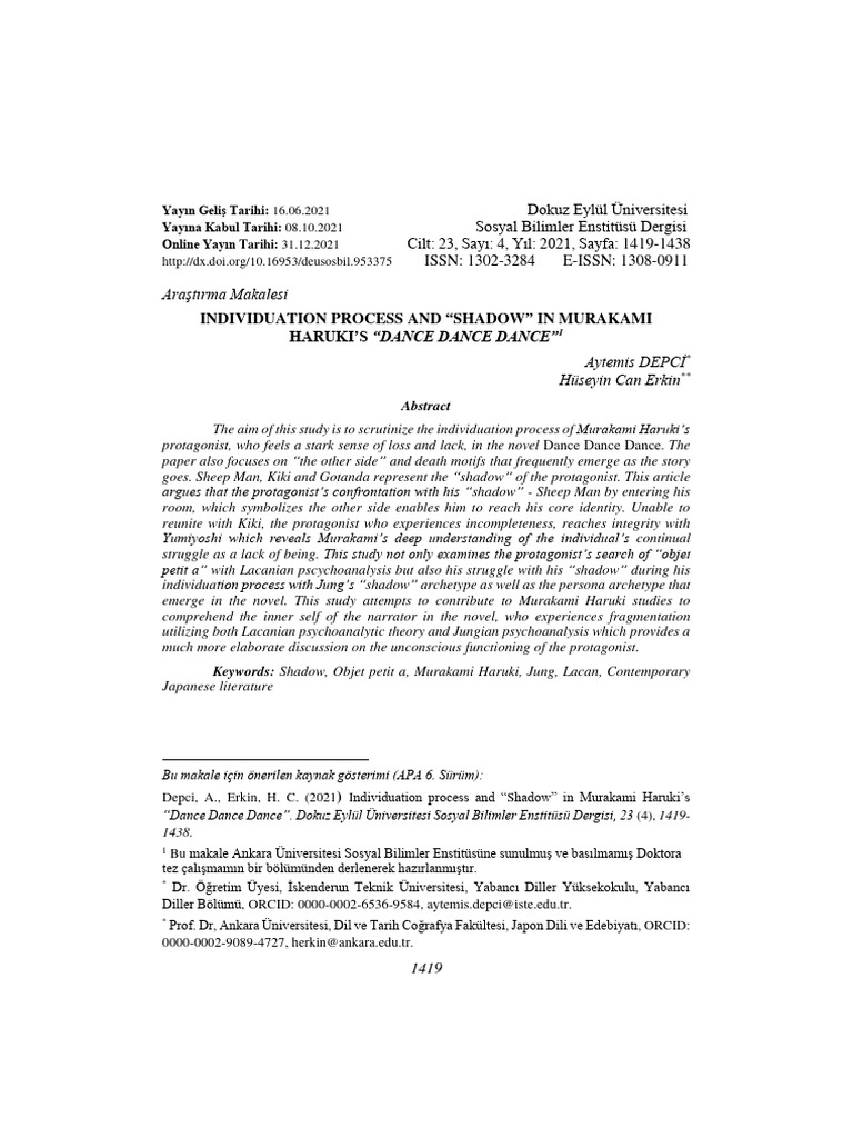 Individuation Process and Shadow in Murakami Haruk | PDF | Shadow ... Individuation Process and Shadow in Murakami Haruk | PDF | Shadow ...