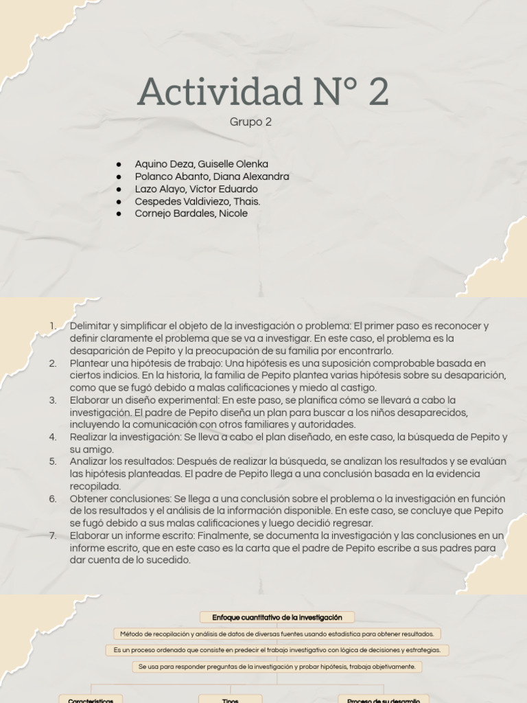 Segunda Actividad Metodologia - G2 | PDF