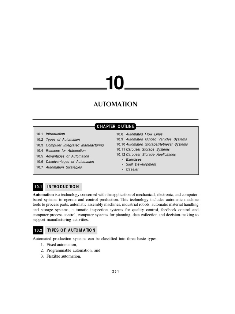 Chapter 10 - AUTOMATION | PDF