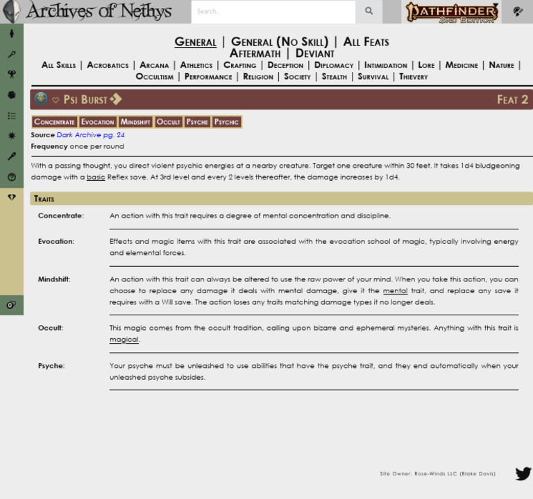 Psi Burst - Feats - Archives of Nethys - Pathfinder 2nd Edition Database | PDF