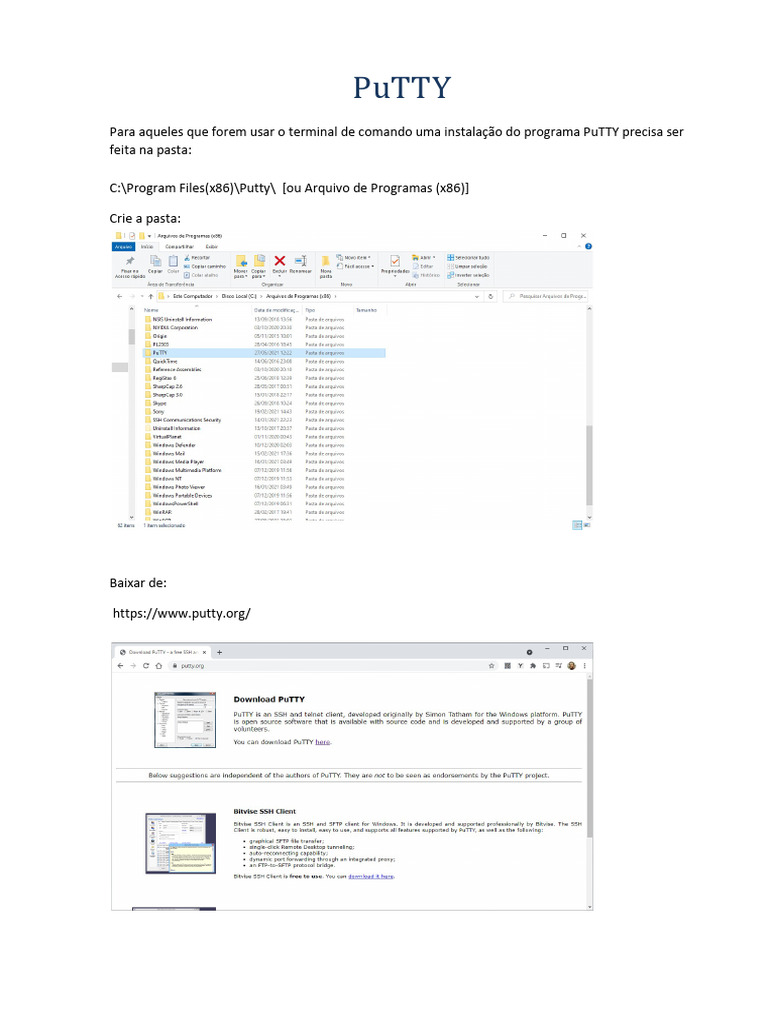 Tutorial PuTTY | PDF