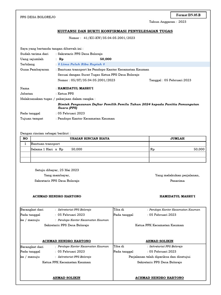 Kuitansi Dn.05.b | PDF