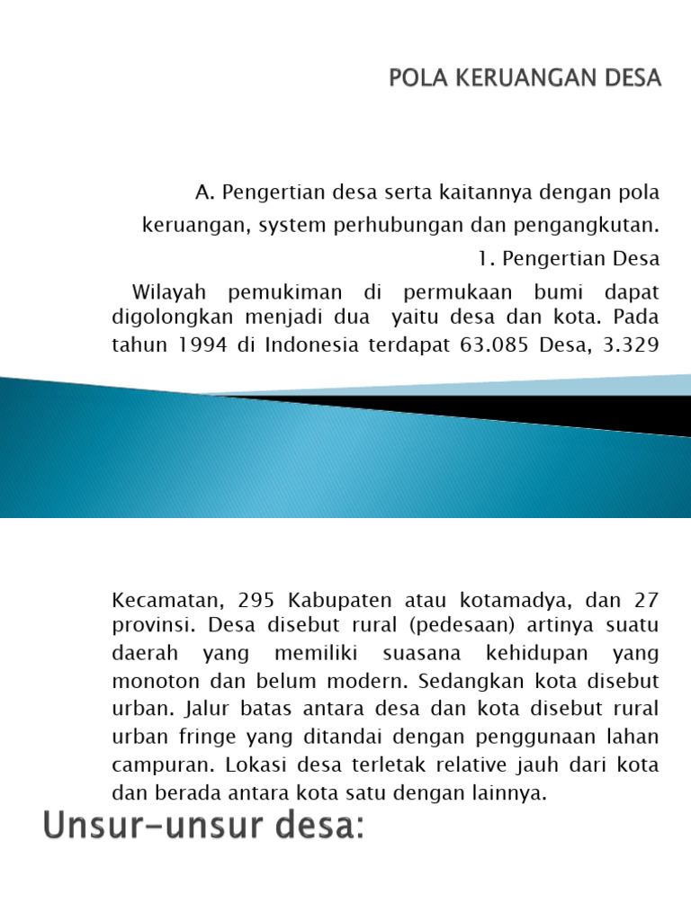 Pola Keruangan Desa | PDF