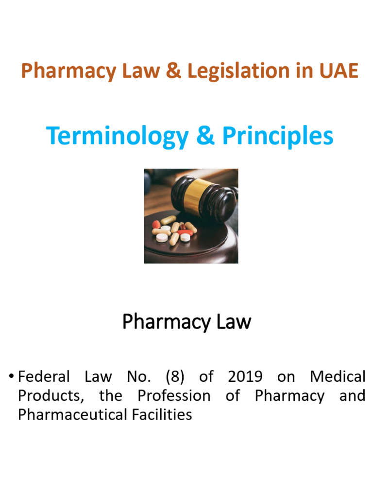 Pharmacy Law - Terminology & Principles | PDF | Pharmacy | Pharmacist