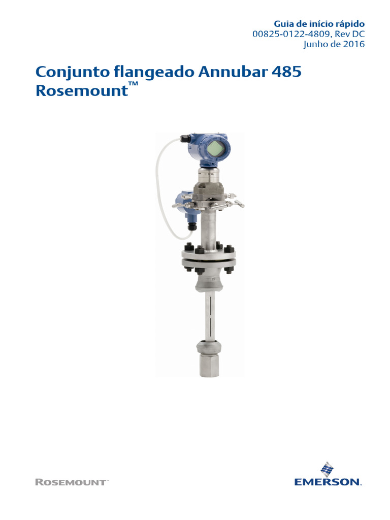 Guia de Início Rápido Conjunto Flangeado Annubar 485 Rosemount PT 8130052 | Download grátis PDF ...