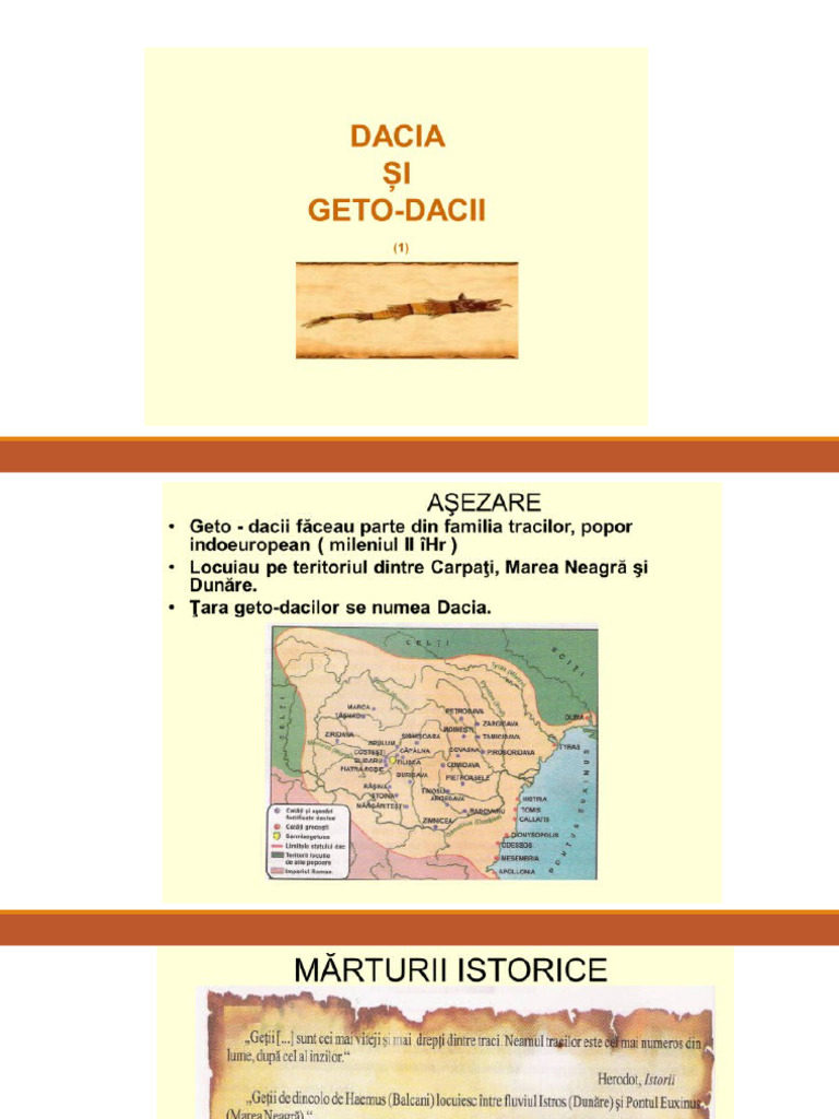 Dacia Si Geto-Dacii 1 | PDF