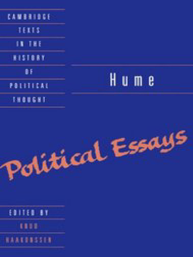 (Cambridge Texts in The History of Political Thought) David Hume ...