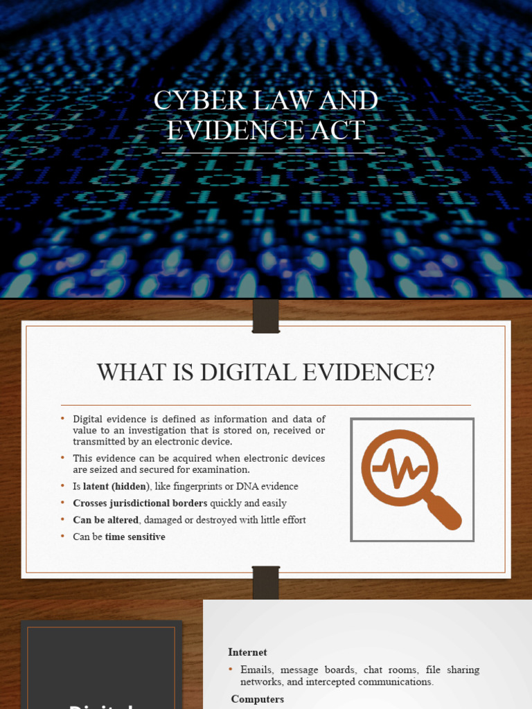 Cyber Law and Evidence Act | PDF | Computer Data Storage | Digital ...