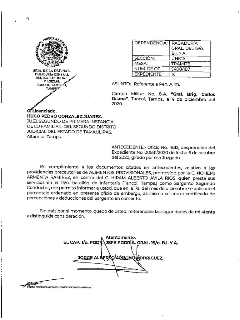 Oficio Batallon | PDF