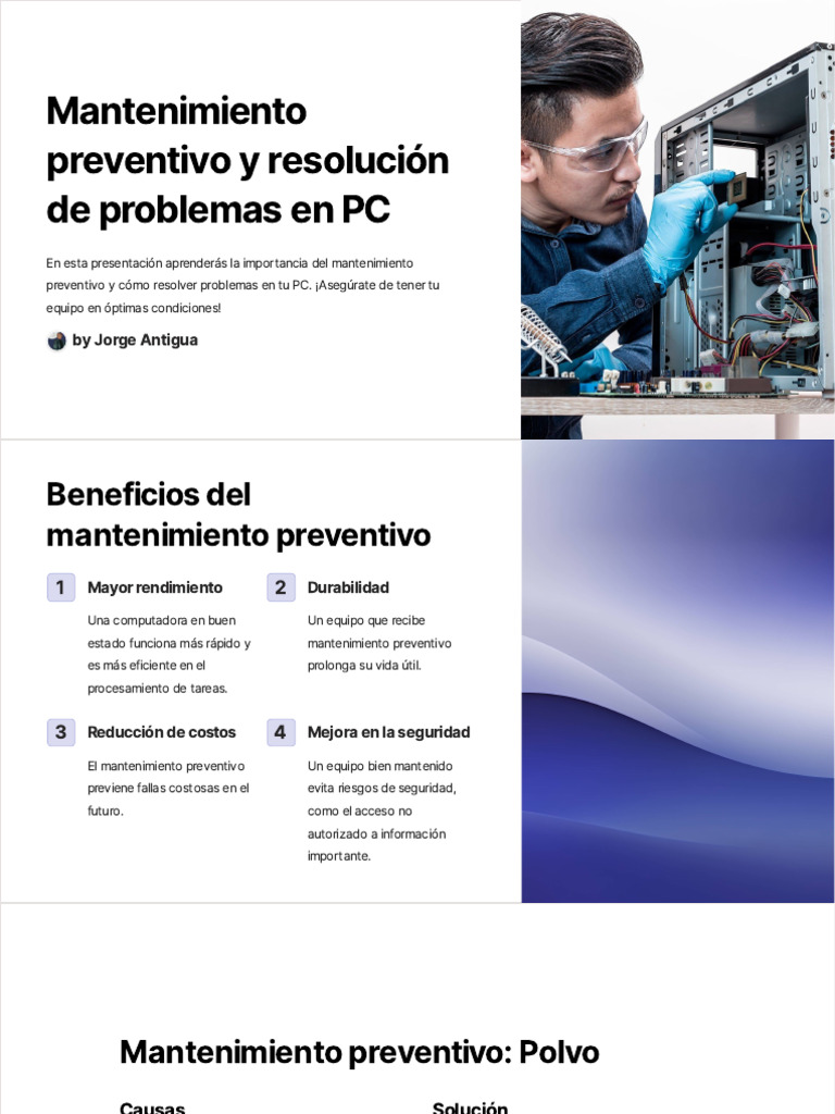 Mantenimiento Preventivo y Resolucion de Problemas en PC | PDF