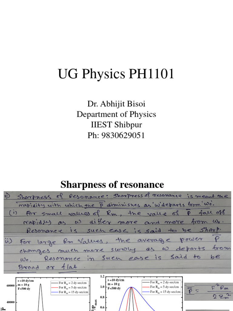UG Physics PH1101 - Lec-2-2 | PDF | Physical Phenomena | Scientific Phenomena