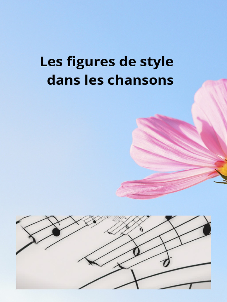 Les figures de style dans les chansons - version élève | PDF