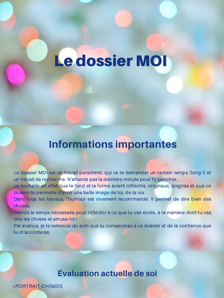 Le Dossier MOI 3e - 2021 | PDF