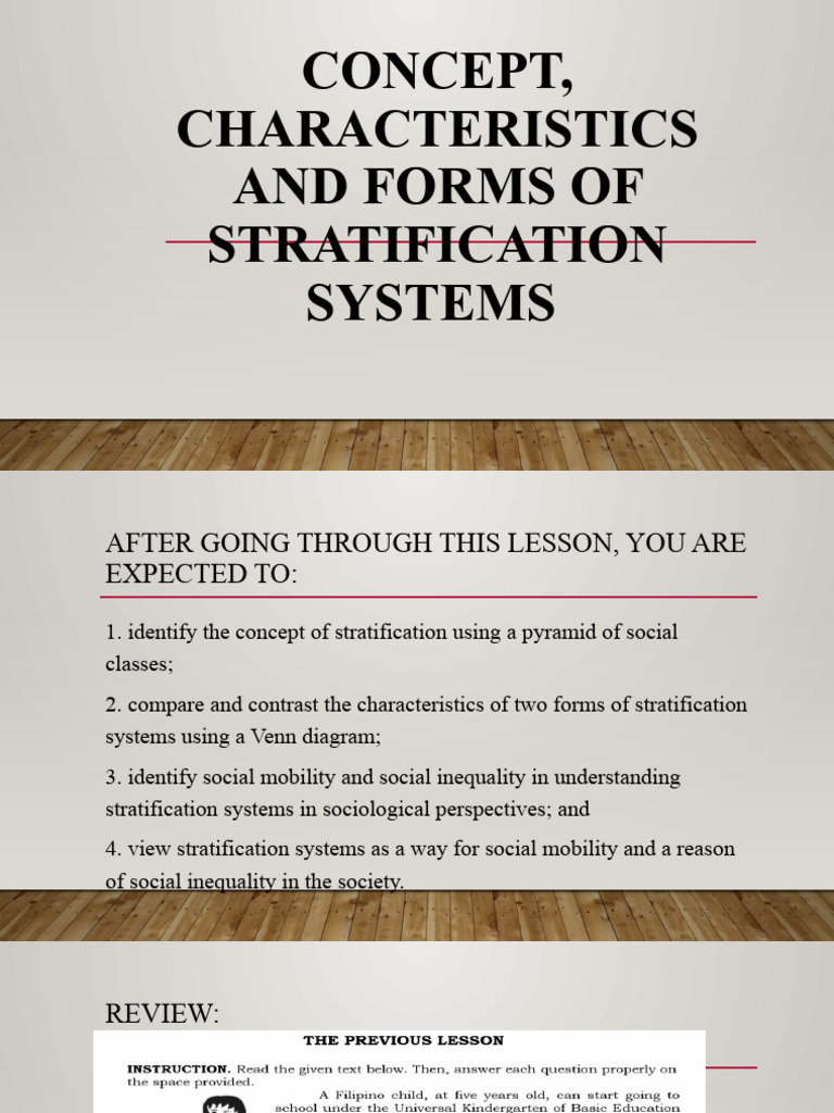 Q3 - W3 - Concept, Characteristics and Forms of Stratification Systems ...