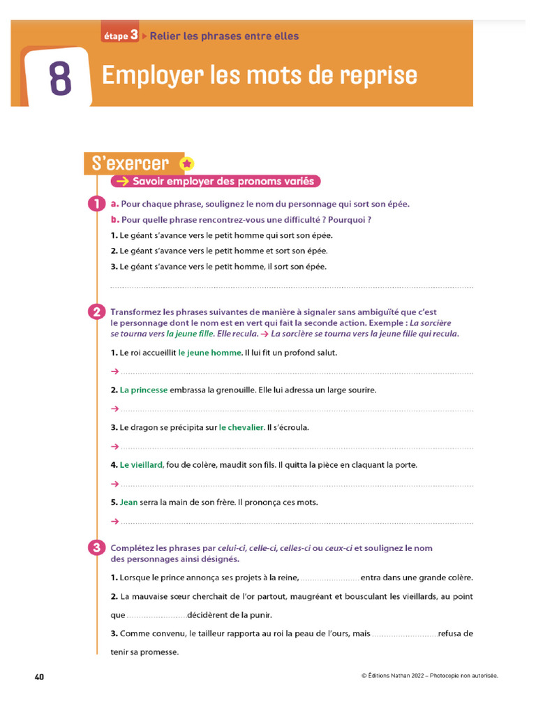 8. Utiliser Les Mots de Reprise | PDF