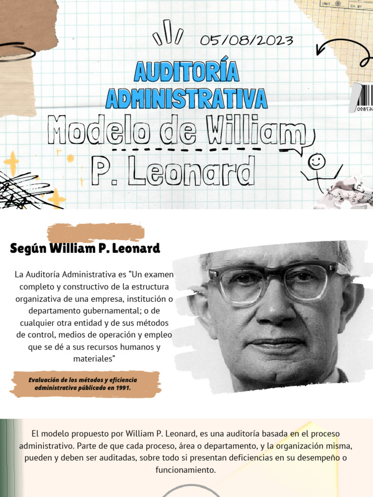 SEMANA 4 Presentación Admón. William P. Leonard 5-08-23 GRUPO | PDF ...
