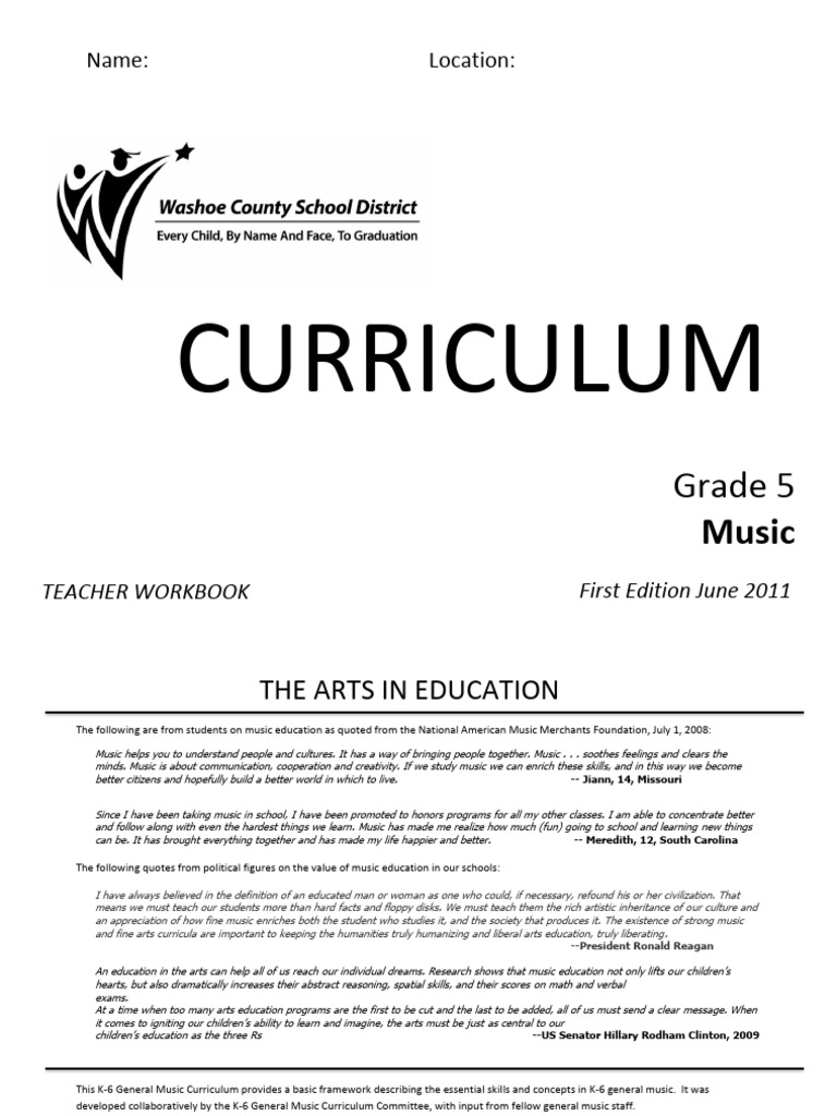 5th Grade Curriculum | PDF