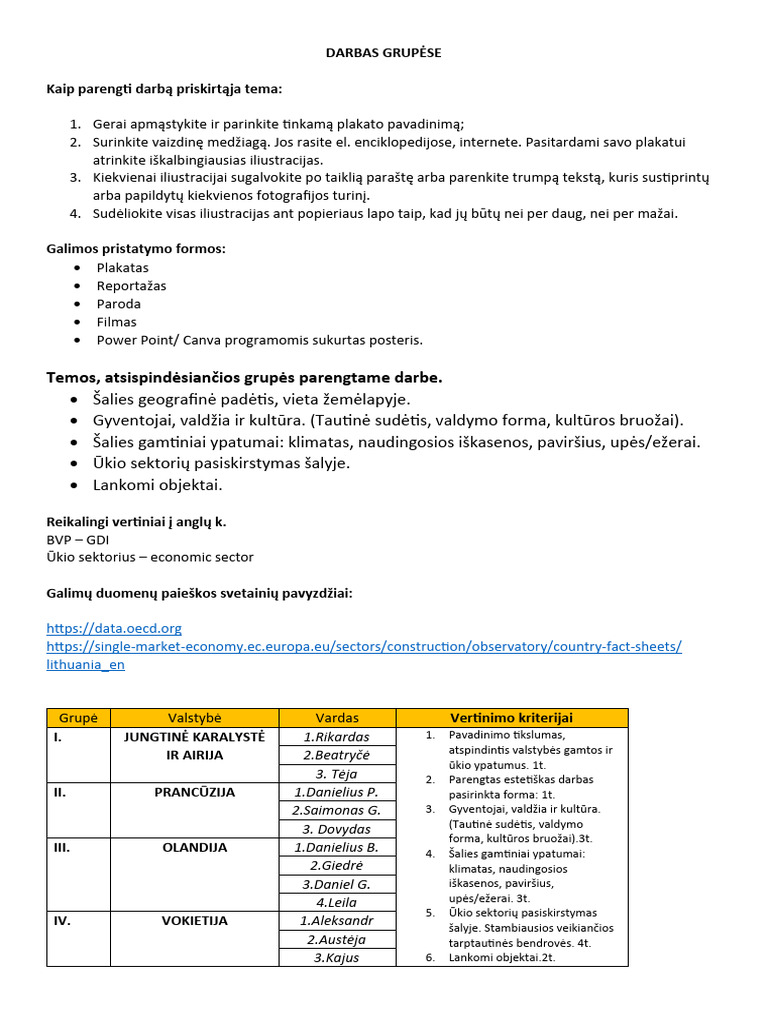 8a Darbas Grupese | PDF
