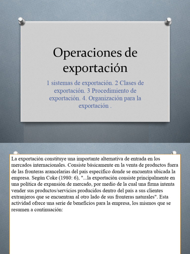 Operaciones de Exportación DANNA | PDF