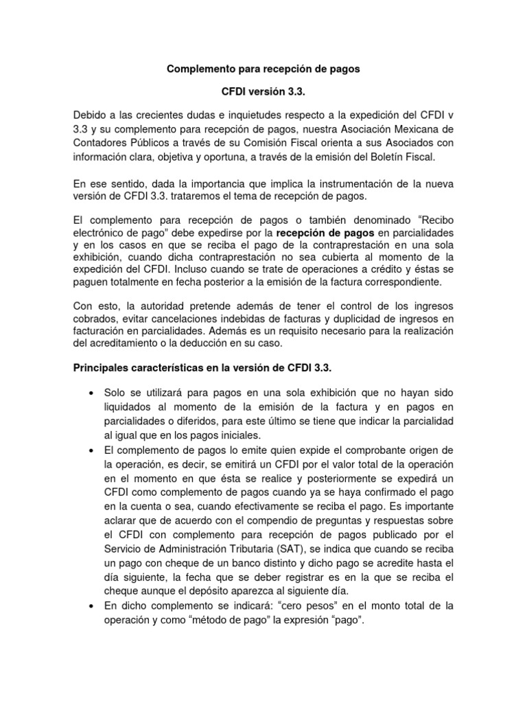 Complemento de Pagos | PDF | Bancos | Cheque