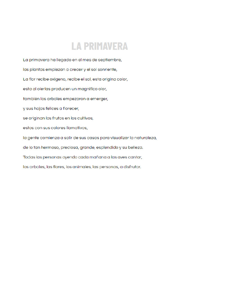 La Primavera | PDF