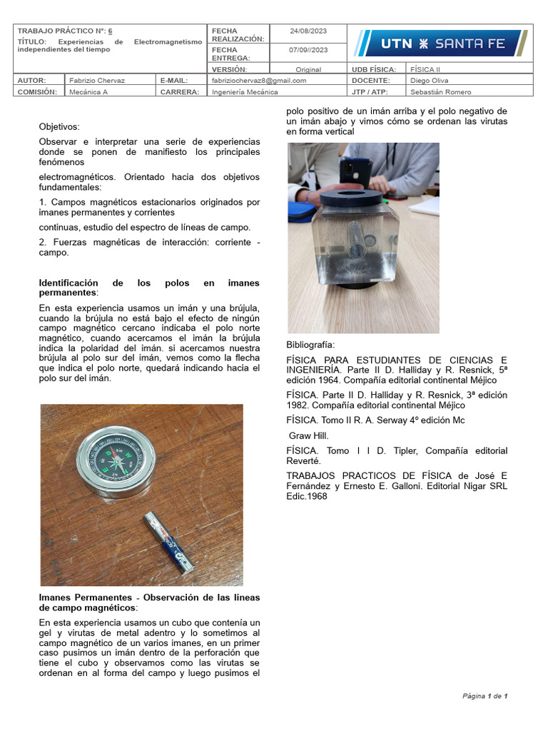 TP6 - Fabrizio Chervaz | PDF