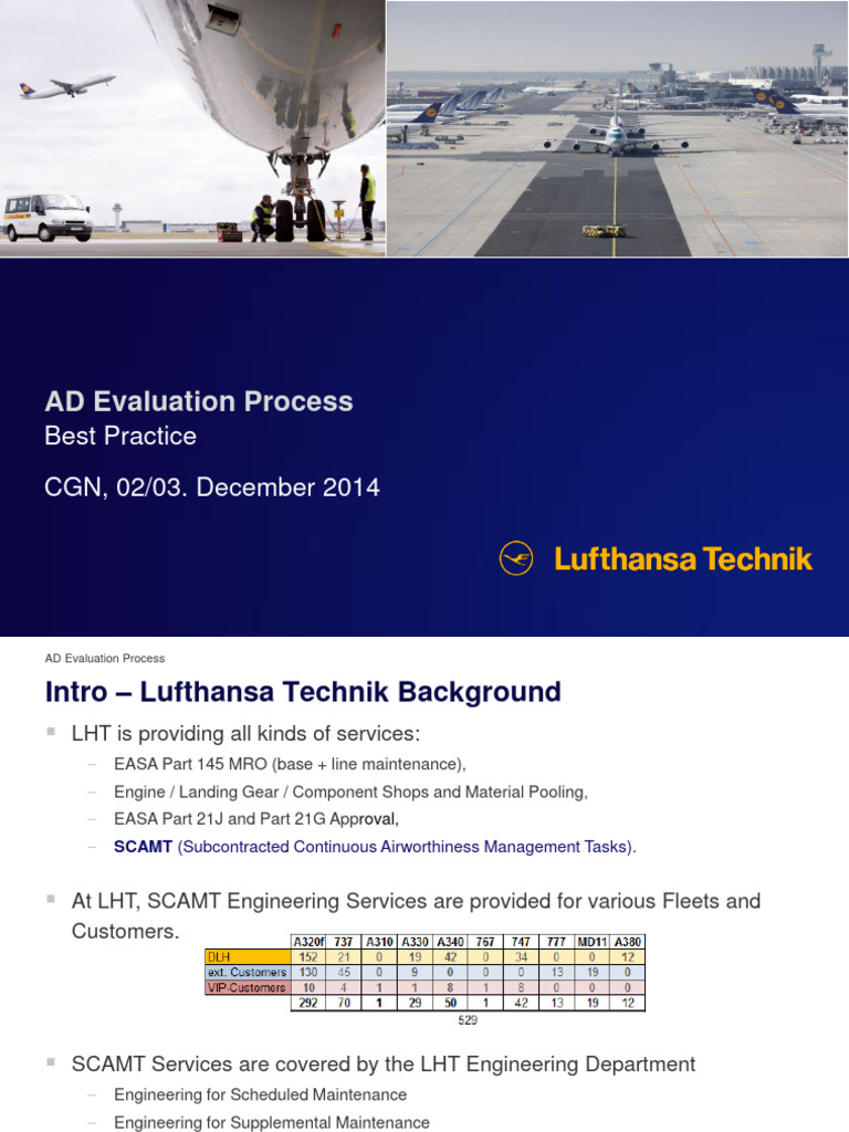 EASA AD Workshop 2014 - 04 - AD - Process Lufthansa Technick | PDF ...