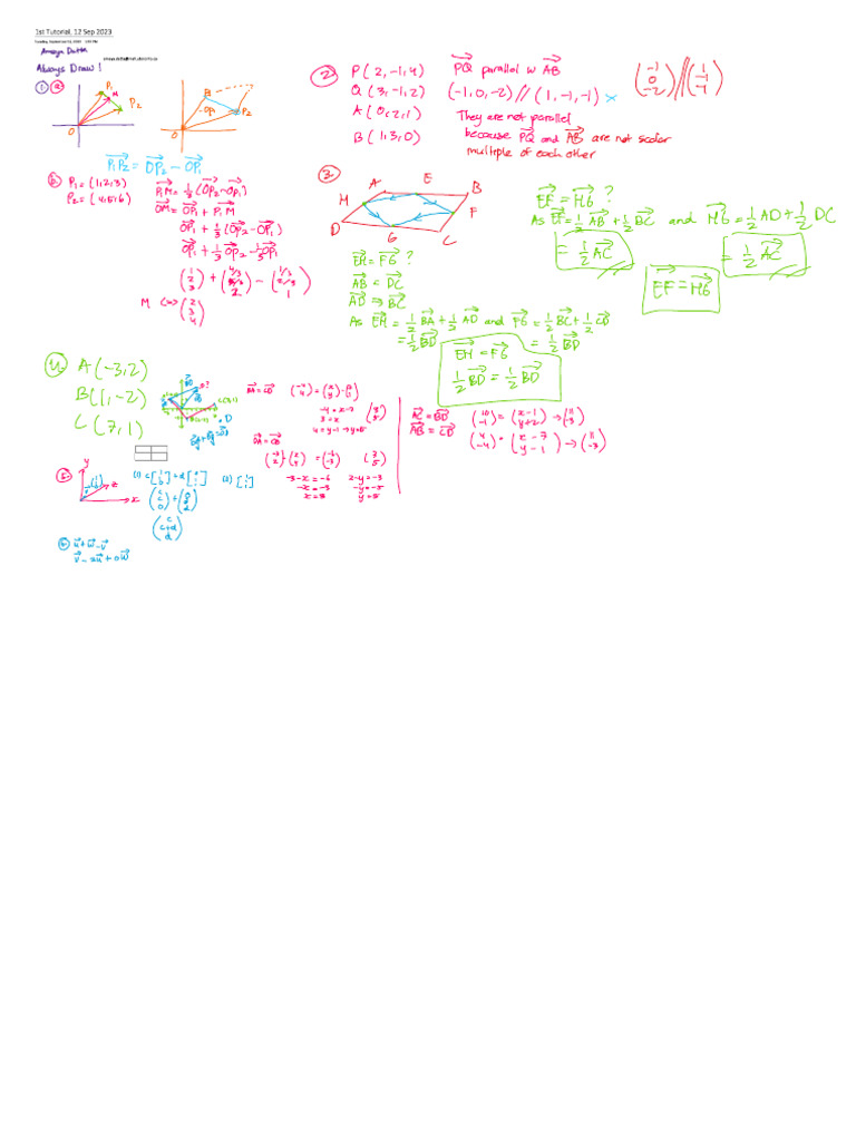 Tutorial 1 (12 Sept) | PDF