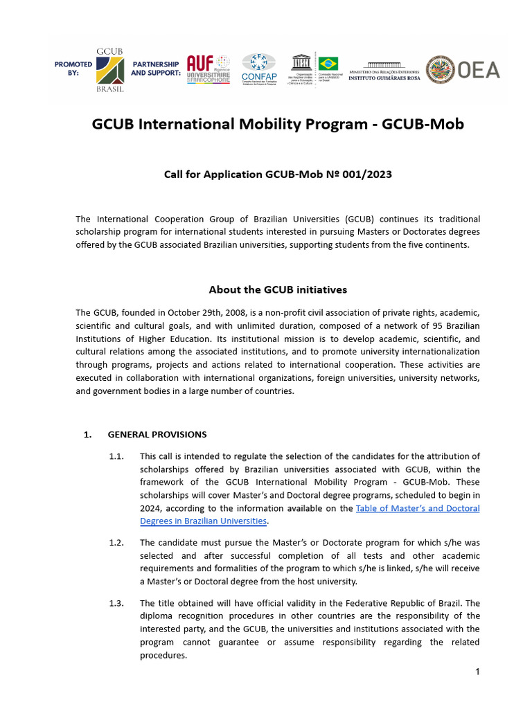 GCUB-Mob Scholarship Application 2024 | PDF | Social Science
