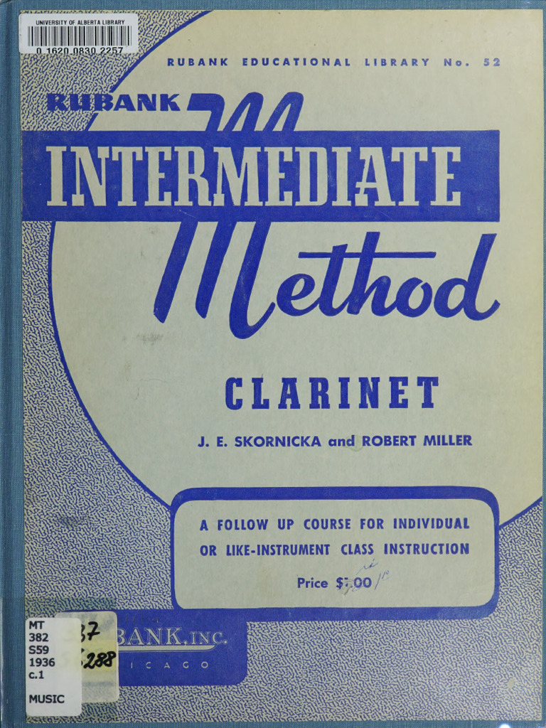 Rubank Intermediate Method - Clarinet - Skornicka, J. E. (Joseph Edward) Miller, Robert Miller ...