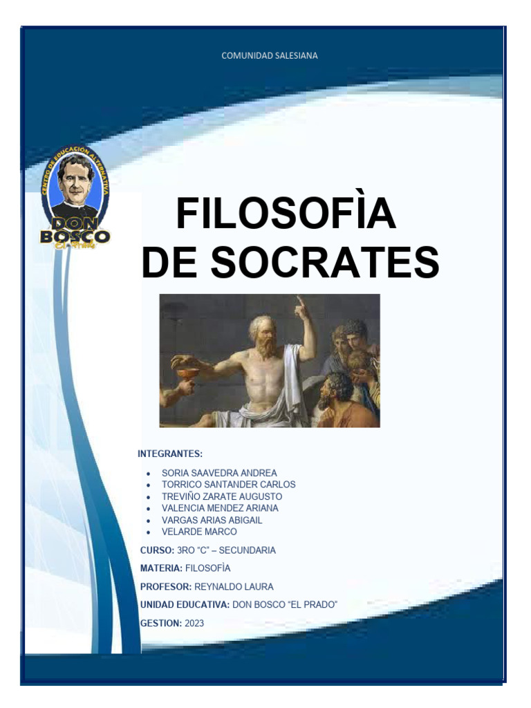 FILOSOFIA DE SOCRATES Gru9 | PDF