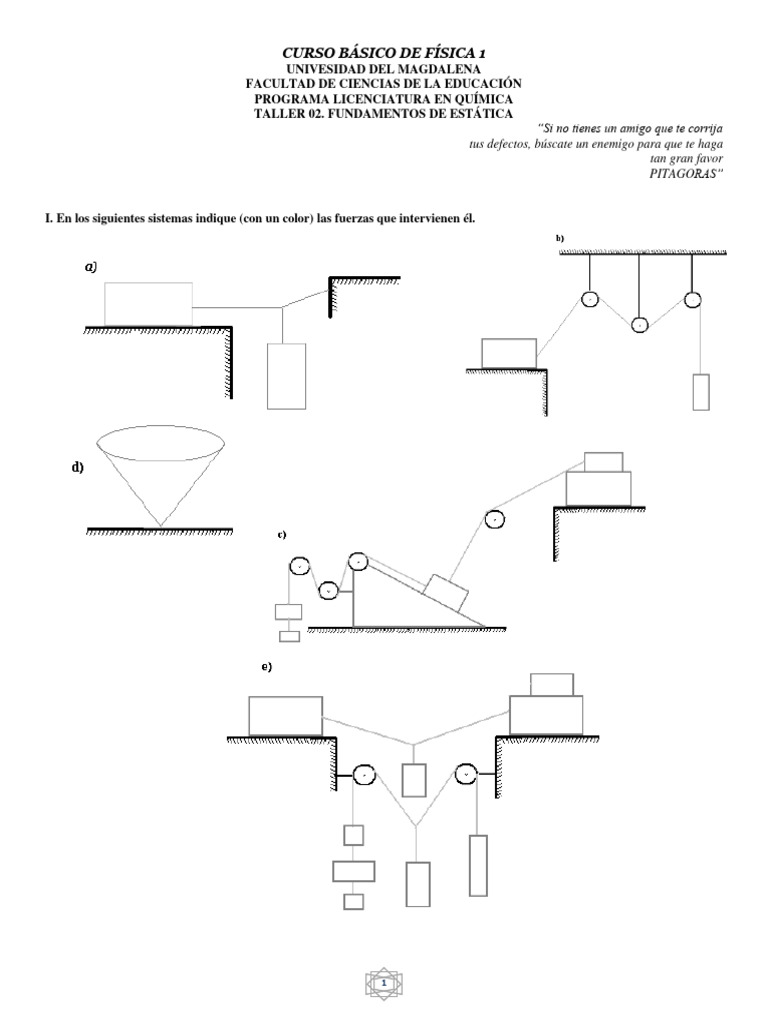 Taller - 02 - Estatica | PDF
