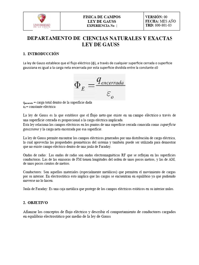 Ley de Gauss | PDF