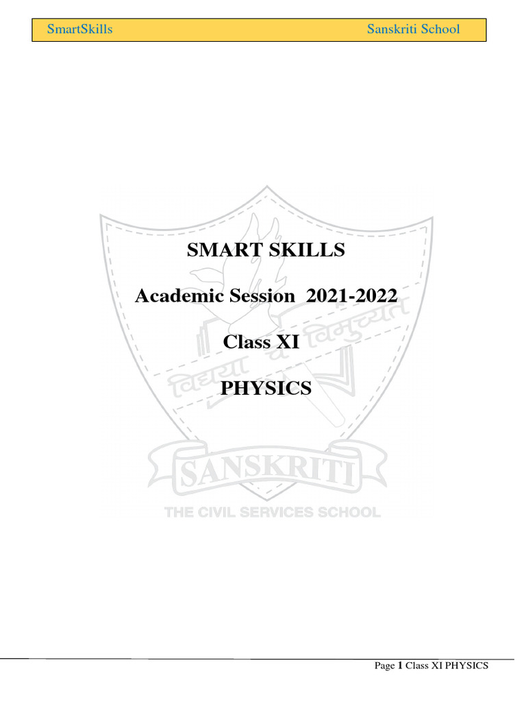 Physics XI | PDF