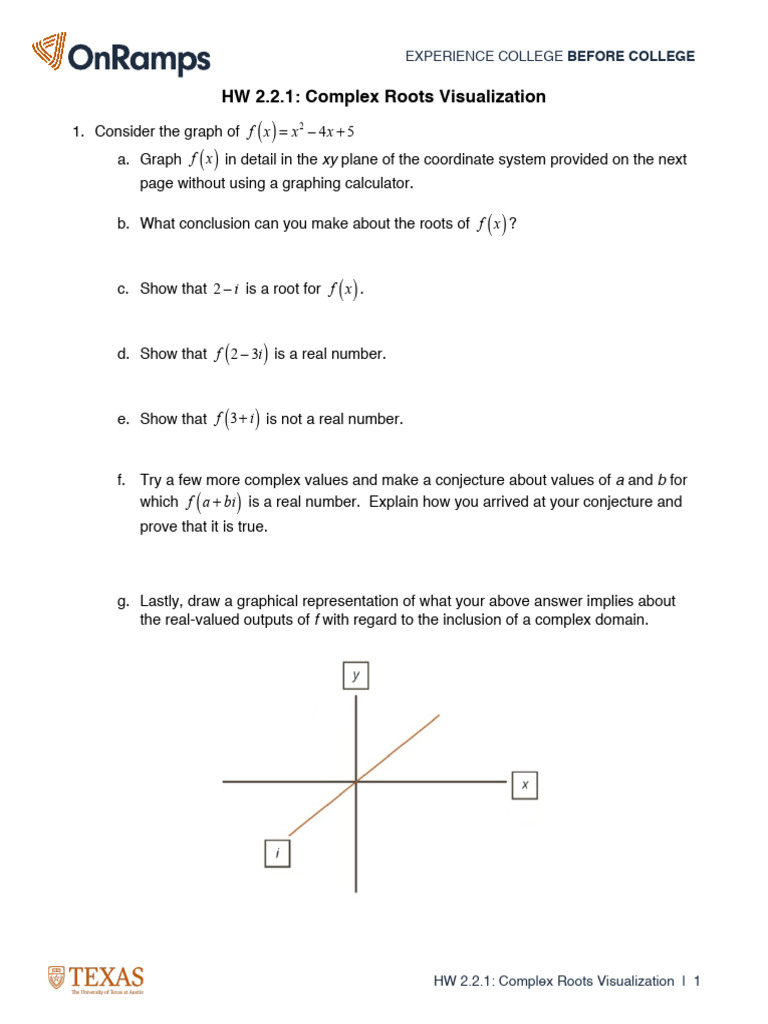 Complex Roots Graphing Assignment | PDF | Teaching Methods & Materials