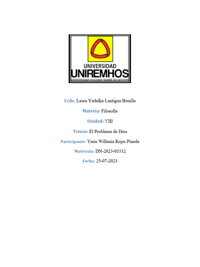 tarea 8 filosofia | PDF | Existencia | Razón