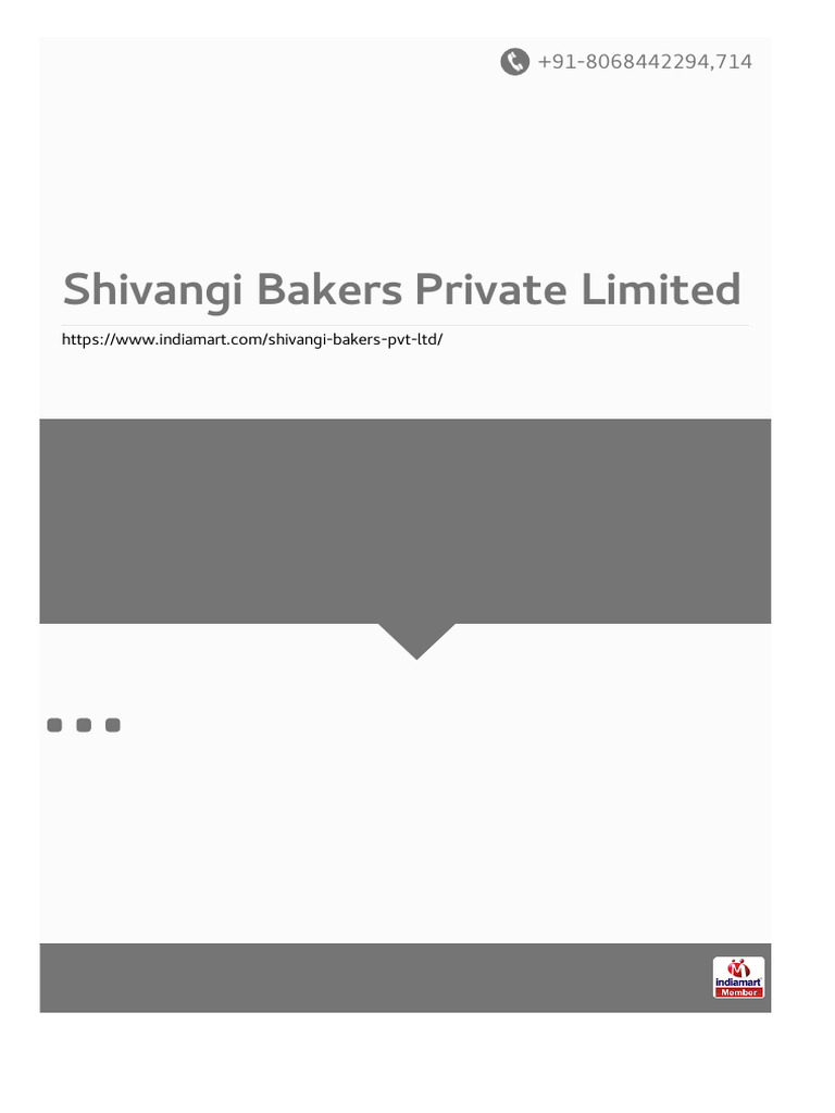 Shivangi Bakers Private Limited | PDF