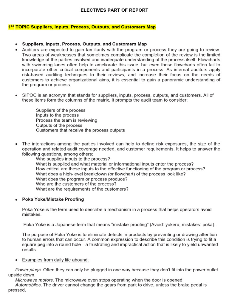 Electives Part of Report | PDF | Business