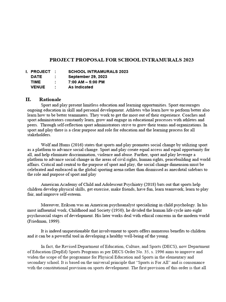 Intramurals 2023 | PDF | Sports | Behavioural Sciences