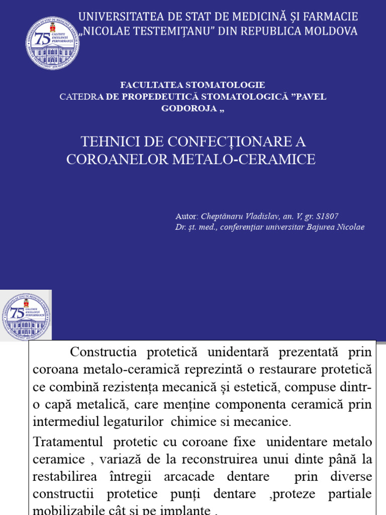 Vlad Cheptanaru Prezentare Teza | PDF