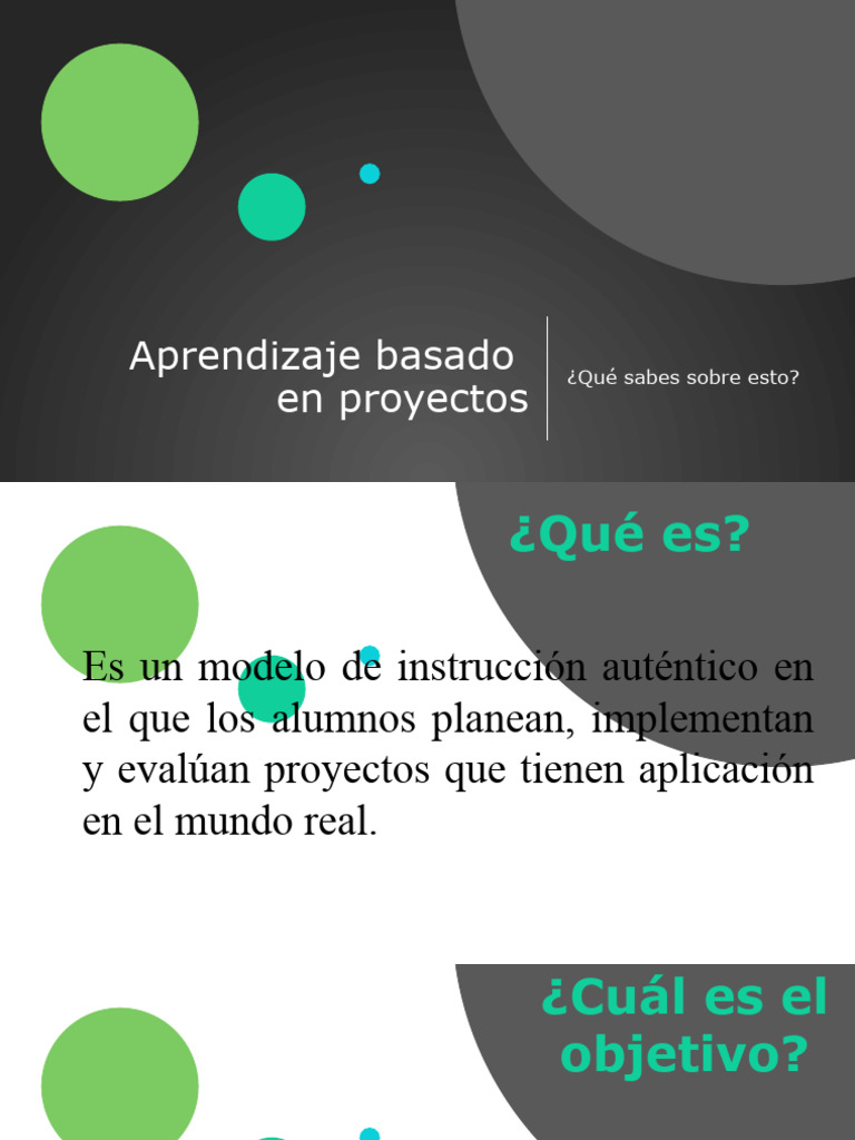 Aprendizaje basado en proyectos | PDF | Plan de estudios | Comunicación ...
