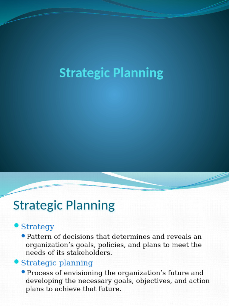 Strategic Planning | PDF