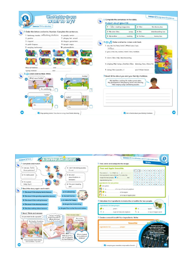 Unit 5 What Hobby Do You Want To Try | PDF