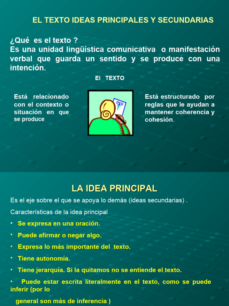 El Texto Ideas Principales y Secundarias | PDF