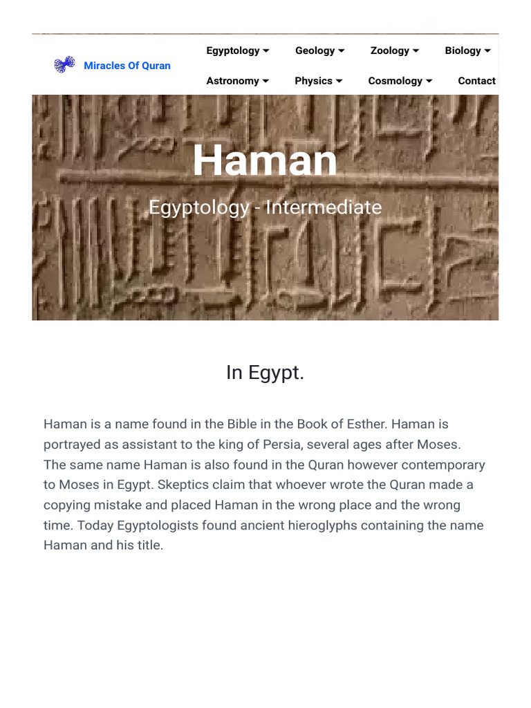 Haman in Quran. | PDF | Egyptology | Ancient Egypt