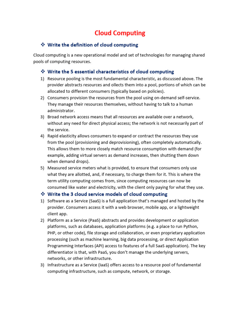 Cloud Computing | PDF