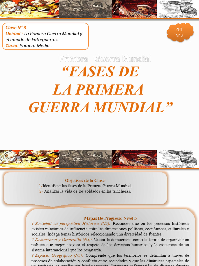 Fases de La Primera Guerra Mundial | PDF | Primera Guerra Mundial | Guerra de trincheras